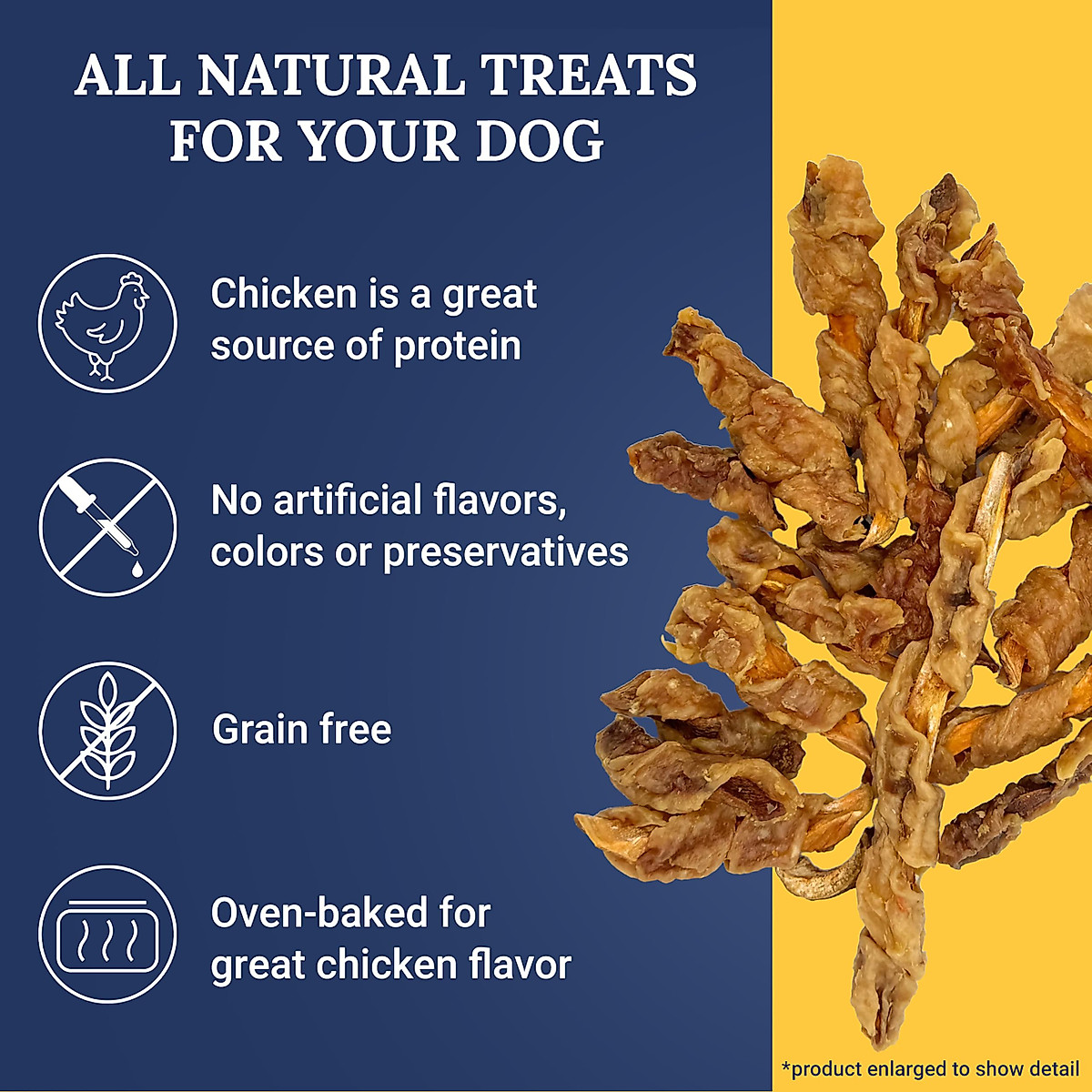 Ernie Els All Natural Chicken Wrapped with Sweet Potato Dog Treats - Premium Dog Treats for Healthy Snacking, Training and Rewards - 3 Ounce (Pack of 2)