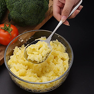 Stainless Steel Buffet Serving Spoon 8.2 inch Slotted Spoons Mirror Polished Large Tablespoons Kitchen Utensil, Dishwasher Safe(slotted spoon,silver)