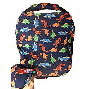 9pc Baby Boy Baby Girl Ultimate Set of Infant Car Seat Cover Canopy Headrest Blanket Hat Nursing Scarf, 25JE11