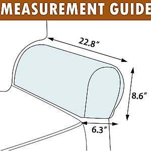 GAMUKAI Stretch Velvet Armrest Covers Spandex Anti-Slip Arm Covers for Chairs Sofa Armchair Slipcovers for Recliner Sofa 2pcs (Leather)