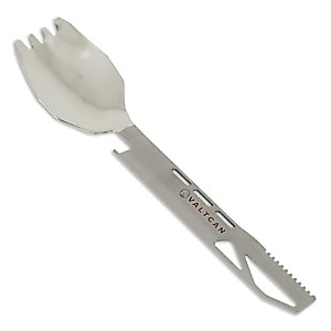 Valtcan Titanium Camping Cyberspork 3-in-1 Fork Spoon Fork Bottle opener Utensil Long Handle Spork for Backpacking Outdoor Sport Biking Hiking Trip Meals