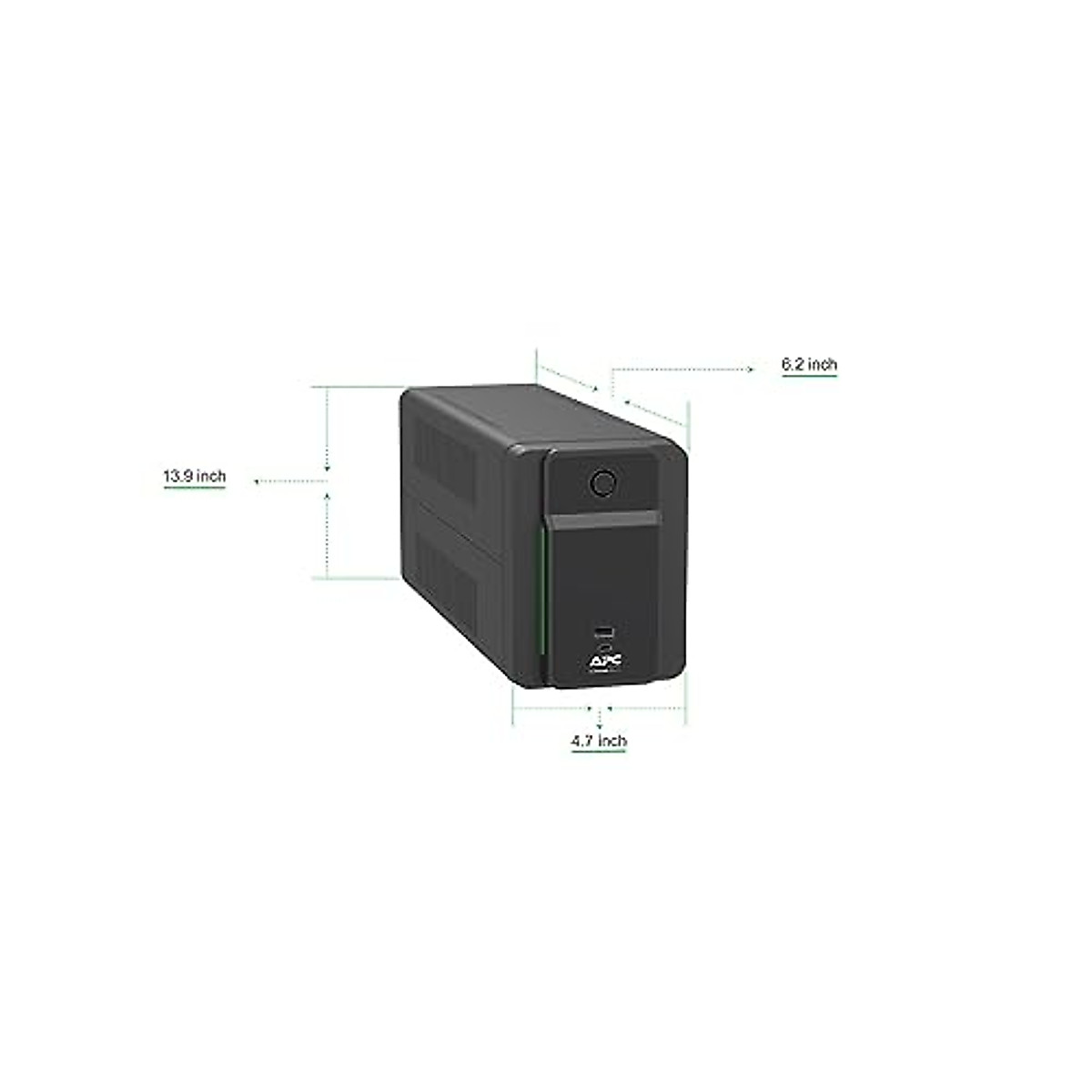 APC UPS 950VA Line Interactive UPS Battery Backup, BVK950M2 Backup Battery with AVR, 2 USB Charging Ports (Type C/Type A), Back-UPS Uninterruptible Power Supply, Black