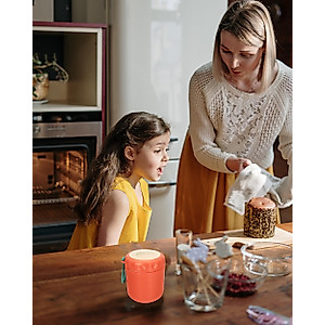 AGRATU Stainless Steel Vacuum Insulated Kids Food Jar Kids Thermos for Hot Food with Spoon 13.5oz (Pink)