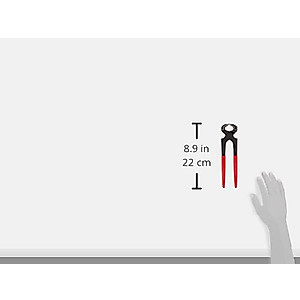 KNIPEX Tools - Carpenters' End Cutting Pliers (5001210),Grips Plastic Coated, Red,210 millimeters