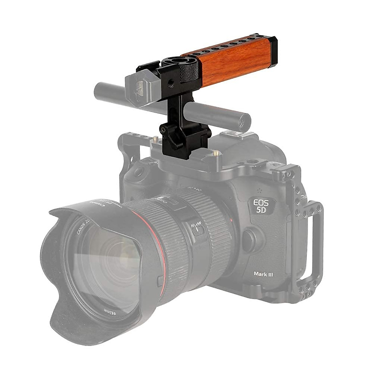 NICEYRIG Camera NATO Top Handle Handgrip with 15mm Rod Clamp Cold Shoe Mounts QR for DSLR Cameras/Camcorder/Action Cameras Cages