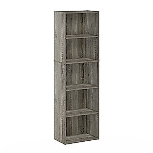 Furinno Luder Bookcase / Bookshelf / Storage Shelves, 5-Tier, French Oak