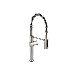 Kohler K-22973-VS Crue Kitchen Sink Faucet, Pre-Rinse Kitchen Faucet, Commercial Faucet, Vibrant Stainless, 2X-Large