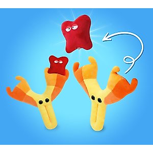 GIANTmicrobes Antibody Plush, Blood Cell Plush, Blood Bank Laboratory Gifts, Lab Tech Gifts, Hematology Gifts, Leukemia Gifts, Get Well Gifts
