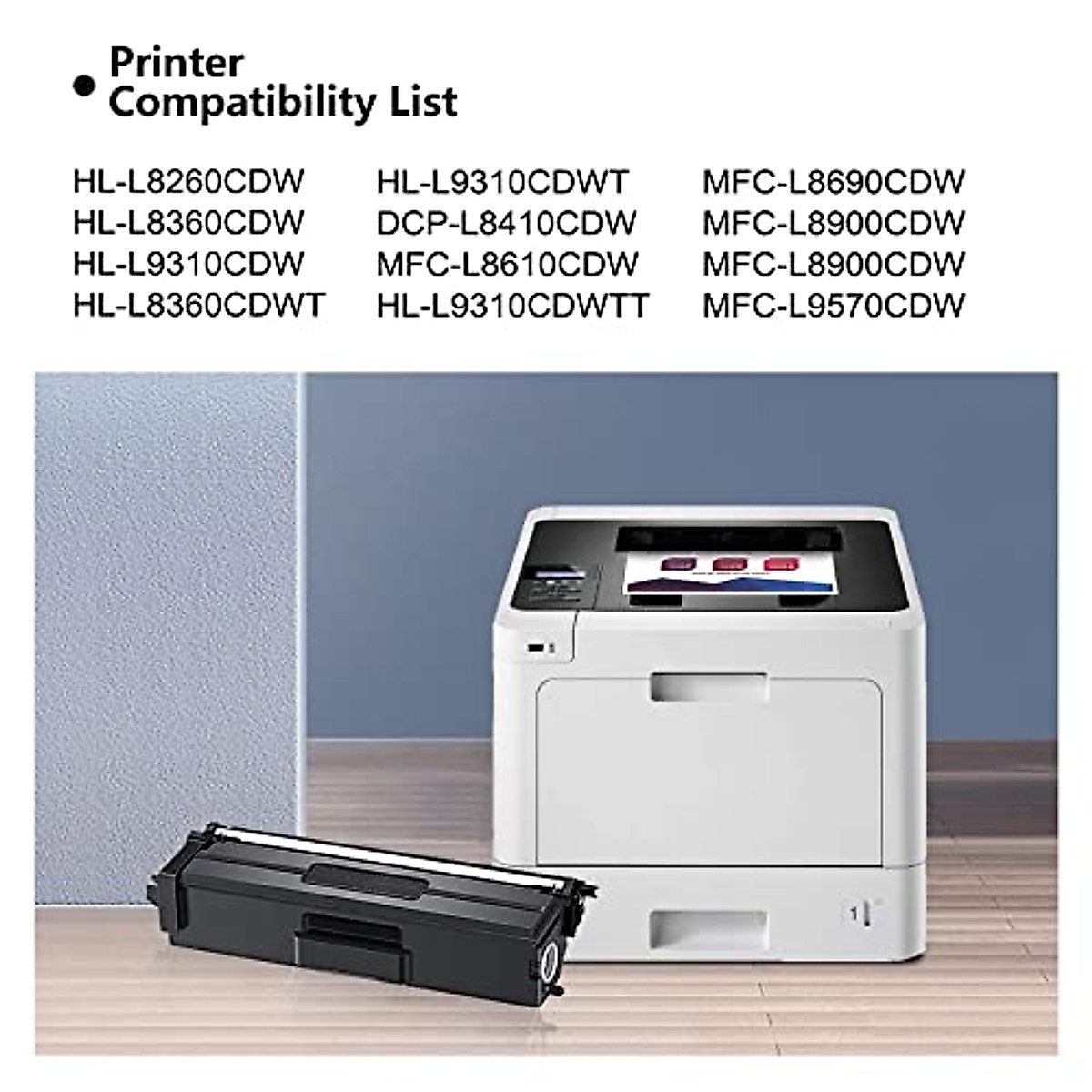 MSOTFUN Compatible TN431 Toner Cartridge Replacement for Brother TN431 TN-431 TN 431 MFC-L8900 L9570 HL-L8360 L9310 Printer (Black Cyan Yellow Magenta,5-Pack)