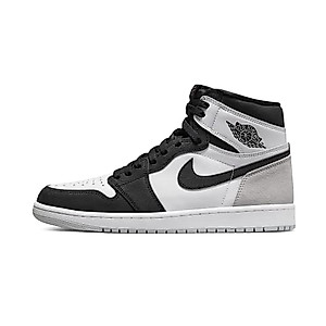 Nike mens Air Jordan 1 Retro High Sneaker, White/Black-grey Fog-bleached, 11