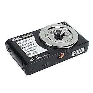 Compact Camera, 2.8 Inch Screen Compatible 256GB Memory Card Built in Fill Light Digital Camera Rechargeable Lithium Ion Battery for Beginners (Black)