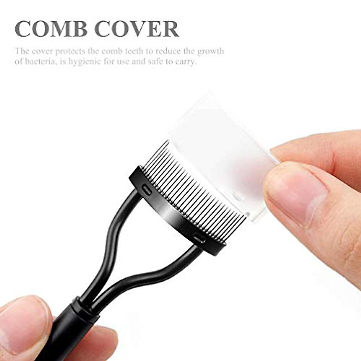 TEOYALL 2 PCS Eyelash Comb, Makeup Mascara Applicator Metal Teeth Eyelashes Separator Curler Arc Designed False Eyelash Grooming Brushes