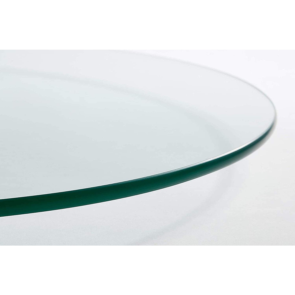 Pro Safe Glass 24 inches Round Tempered Clear Glass Table Top - 1/4 inches Thick with Flat Polish Edge
