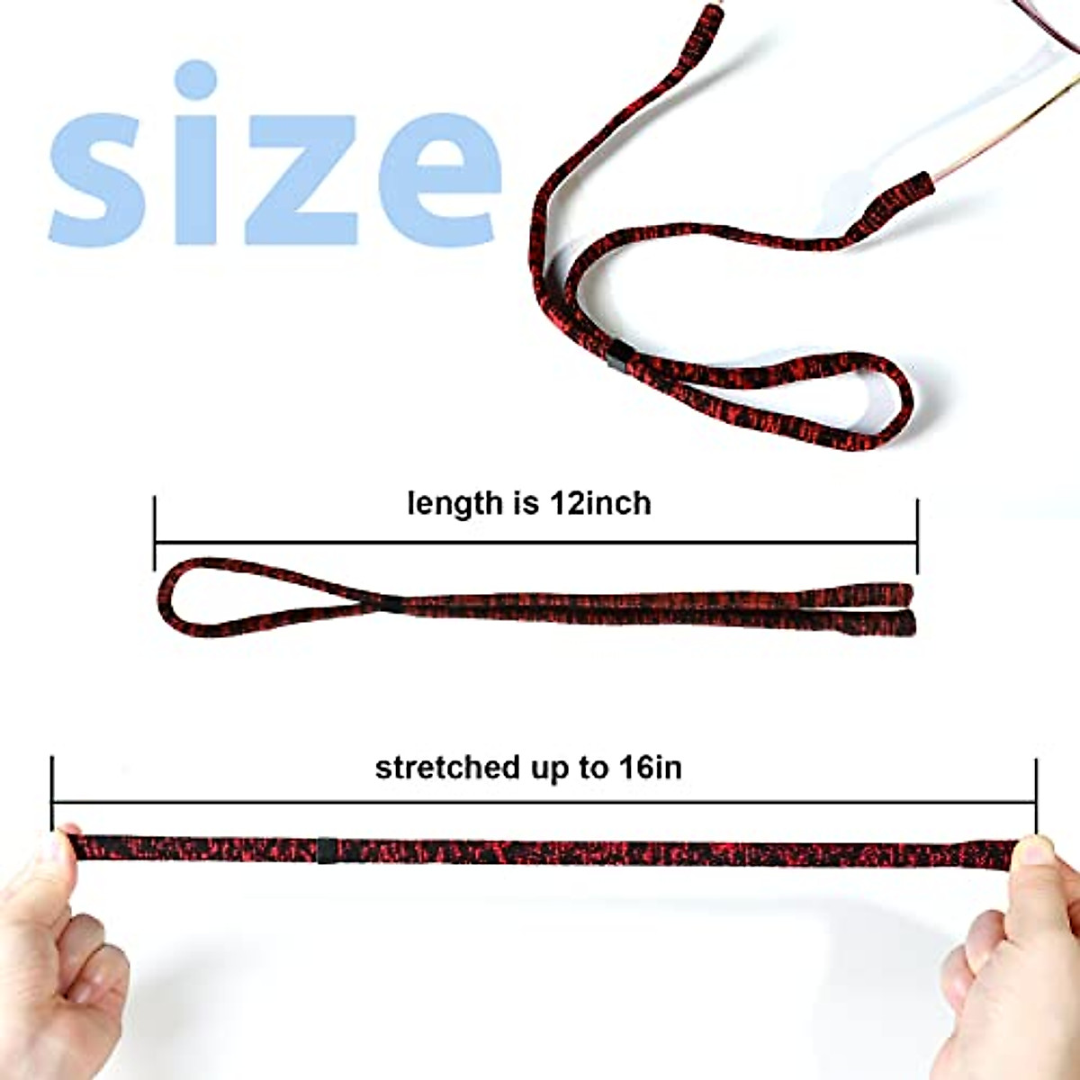 YGDZ Glasses Strap, 8pcs Sunglass Strap Eye Glasses String Strap Adjustable Sports Eyeglasses Lanyard Neck Holders Eyewear Retainer for Men Women