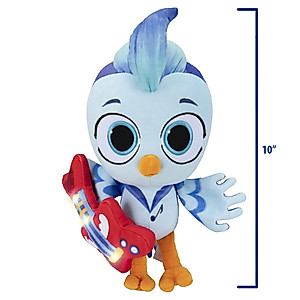 Do, Re & Mi Deluxe Feature Plush - 10-Inch ‘Mi’ The Blue Jay Plush with Lights and Sounds, with Attached Guitar - Amazon Exclusive