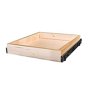 Sublime Design | Pull Out Tray | Bottom Mount | Baltic Birch Kitchen Cabinet Drawer | Slide Out Shelves | Roll Out Cabinet Organizer (32" Wide)
