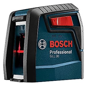 BOSCH GLL30 30ft Cross-Line Laser Level Self-Leveling with 360 Degree Flexible Mounting Device