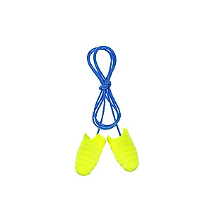 3M Ear Plugs, 200/Box, E-A-Rsoft Grippers 312-6001, Corded, Disposable, Foam, NRR 31, Drilling, Grinding, Machining, Sawing, Sanding, Welding, For Larger Ear Canals, 1/Poly Bag, Blue