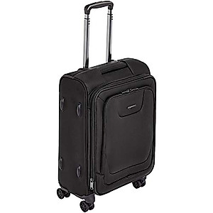 Amazon Basics Expandable Softside Carry-On Spinner Luggage Suitcase With TSA Lock And Wheels - 23 Inch, Black