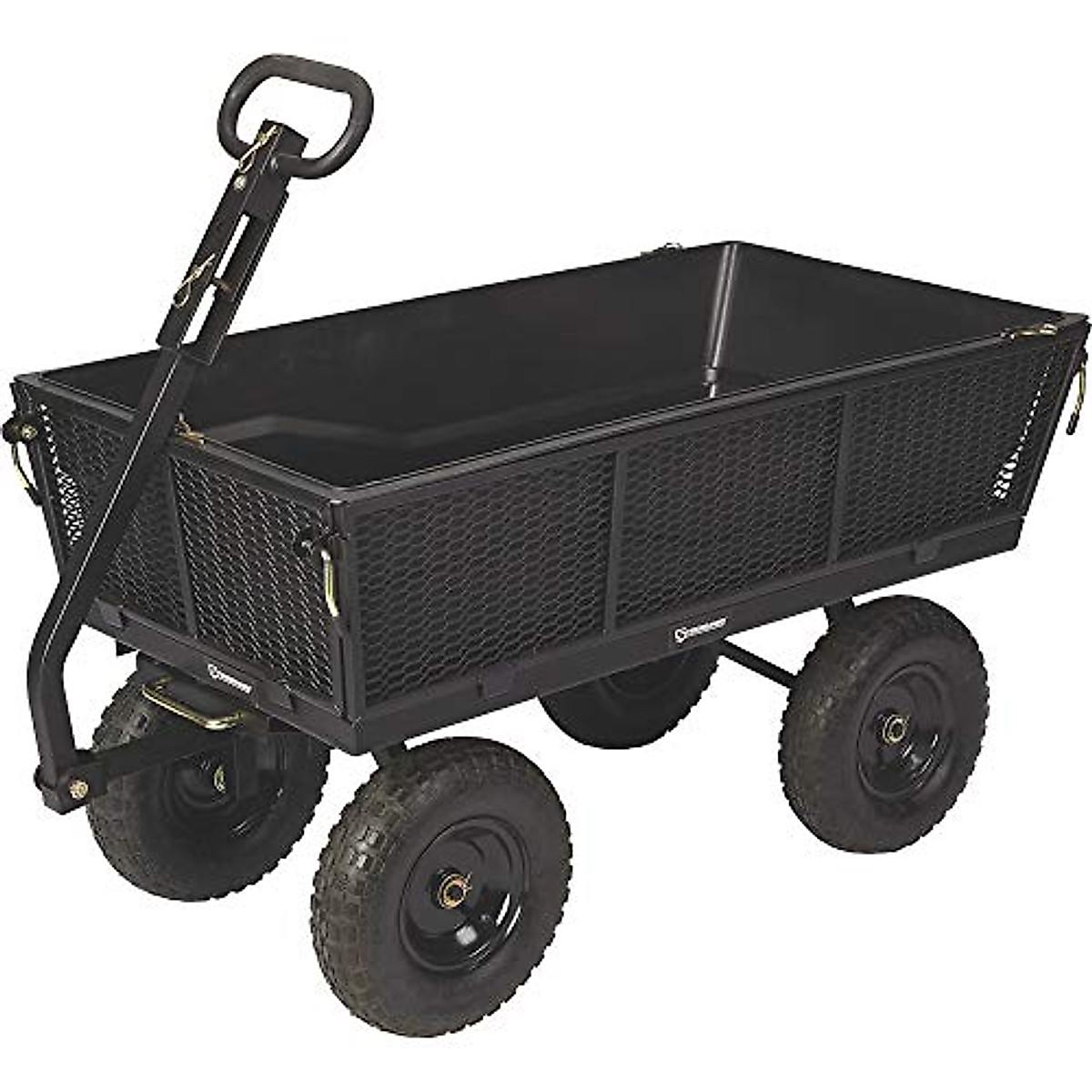 Strongway Steel Dump Cart with Removable Liner - 1200-Lb. Capacity, 50in.L x 24in.W Overall Size