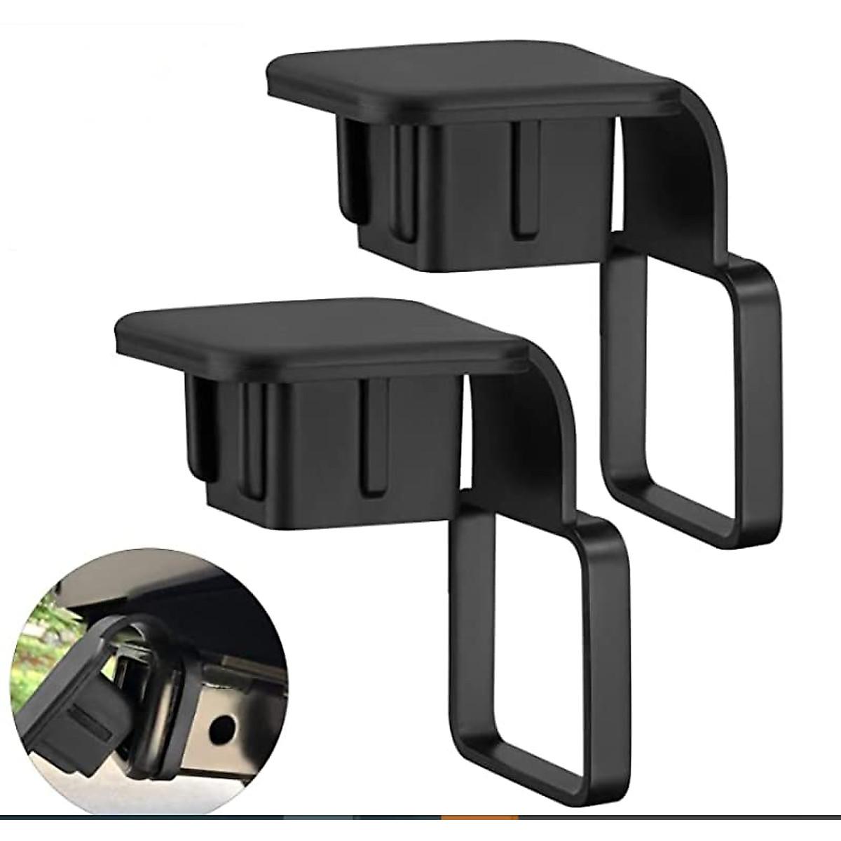 HURENTEK Trailer Hitch Cover, 2 Pack 2 Inch Receiver Hitch Plug Insert Tube Hitch Plug Trailer Hitch Plug Receiver Tube Cover