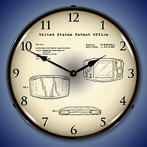 Collectable Sign and Clock Gaming Console Advance Hand Held Electronic Game 2001 6 of 29 Gaming Patents Clocks