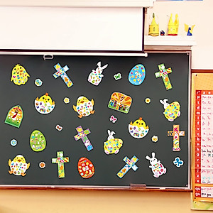 30 Sets Easter Jesus He is Risen Craft Kits for Kids DIY Easter Religious Crosses Art Craft Make a Easter Jesus Resurrection Scene Ornament Spring Christian Creative Art Projects, Kids Party Favors