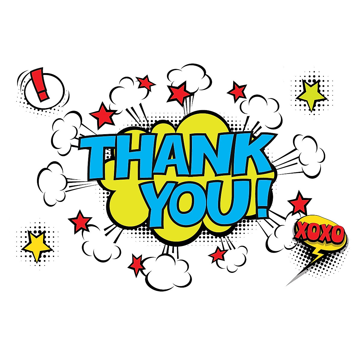 Stonehouse Collection Thank You Note Card | 10 Boxed Fun Thank You Cards & Envelopes | USA Made | Perfect for Kids, Birthday, Baby Shower, Weddings, Gifts (Pow)