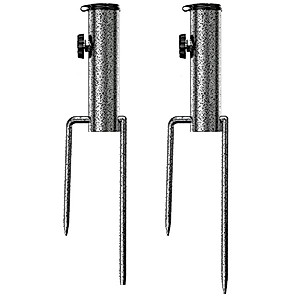 weallbuy Beach Umbrella Sand Anchor, Portable Umbrella Stand with Anchor for Patio/Beach/Parasol/Garden/Fishing, Adjustable Holder Stand for 0.9-1.2 Inch Umbrella (2)