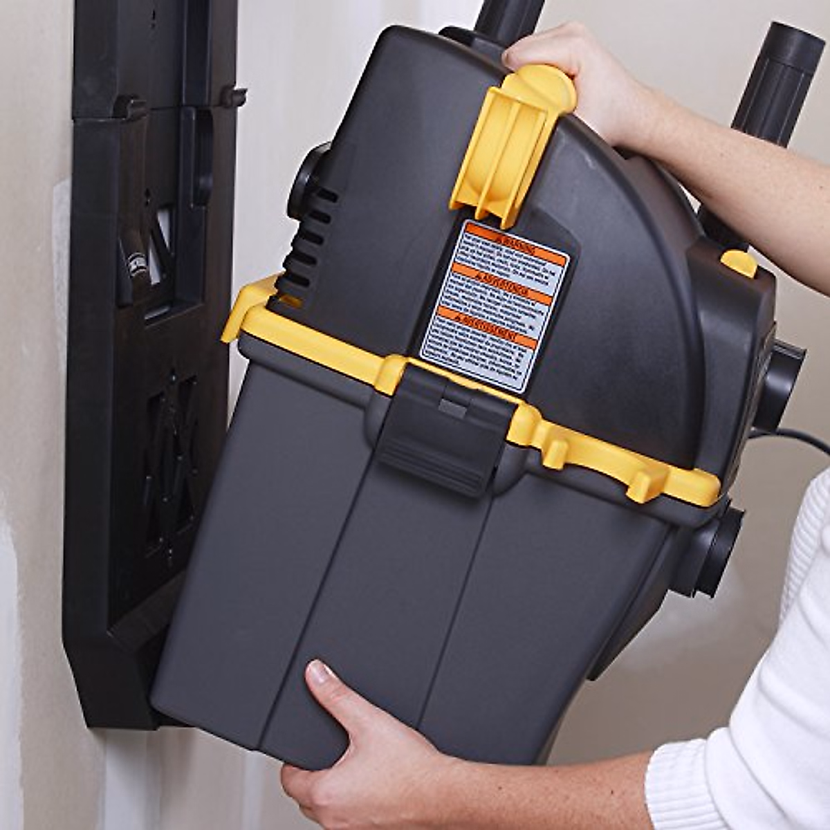 WORKSHOP Wet/Dry Vacs Vacuum WS0501WM Wall Mount Portable Wet/Dry Vacuum Cleaner For Car, 5-Gallon Wet/Dry Auto Vacuum Cleaner, 5.0 Peak HP Portable Auto Vacuum With Accessories For Car Cleaning,Black