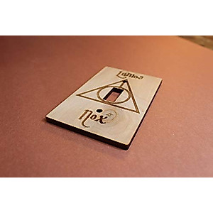 Lumos Nox Engraved Wood Light Switch Cover (Single)