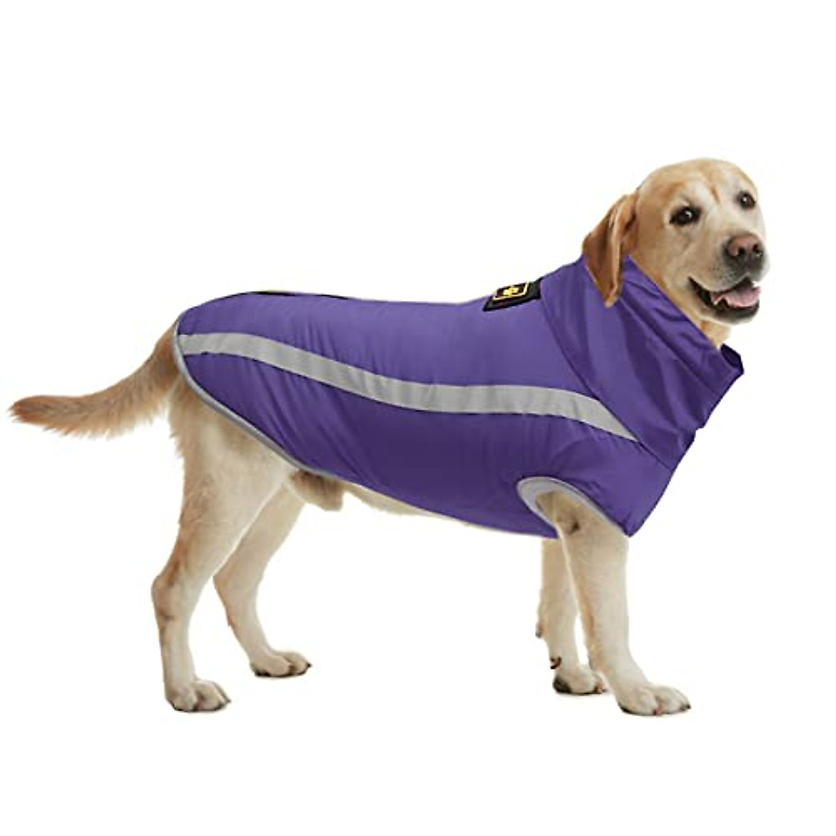 FEimaX Dog Coat Waterproof Warm Winter Jacket Windproof Fleece Coats Pet Outdoor Clothes for Small Medium Large Dogs Cold Weather Vest with Harness Hole