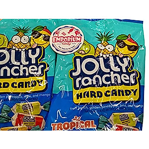 Tropical Hard Candy - Two 6.5 ounce bags of Fresh Delicious Fruit Punch Golden Pineapple Lime Mango Hard Candy