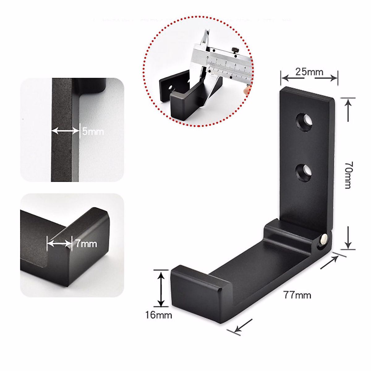 Coat Rack Wall Mounted, Foldable Towel Wall Hanger Hooks Retractable Hook Folding Wall Rack Hook Holder for Clothes - Utility Hooks - Space Aluminum - 2 Pack (Silver)