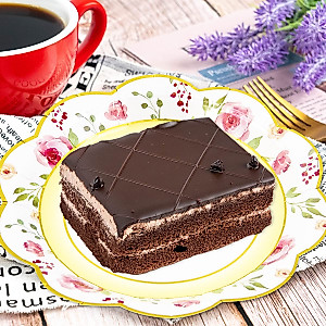 Fancy Land Floral Paper Plates 7.28 Inches Vintage Small Party Plate 24 ct