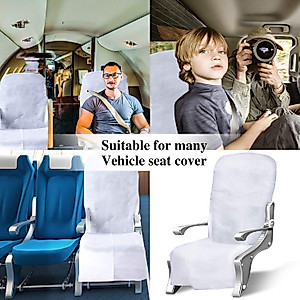 Disposable Seat Covers and Armrest Covers for Airplane Railways, Train, Bus, Office,Movie Theatre and Taxi,Eco-Friendly/Recyclable/Portable Non-Woven Seat Surface Protective Pad (Pack of 4)