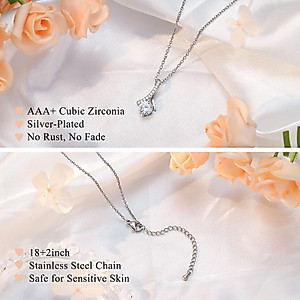 UPROMI Mother of The Bride Gifts from Daughter, Wedding Gifts for Mom Mother of The Bride Jewelry Silver Dainty Necklace for Mom Gifts from Bride