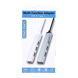 Convenient and Practical 5 in 1 USB-C/Type-C 3.1 to SD/TF Card Slot + 3 USB 3.0 Ports Multifunctional Docking Station HUB