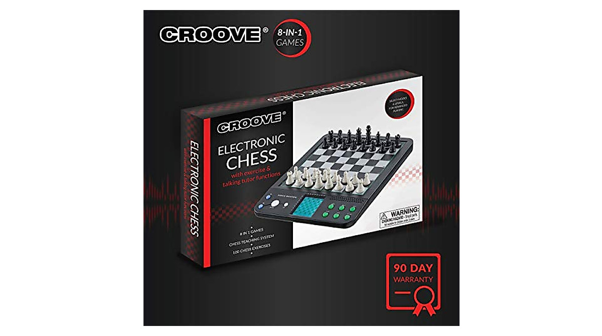 Croove 8-in-1 Electronic Chess & Checkers Set for Kids
