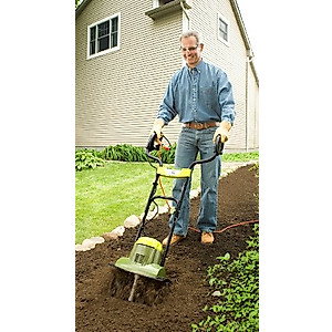 Sun Joe TJ600E Joe Inch 6.5 Electric Tiller/Cultivator, 14-IN 6.0 AMP, Green