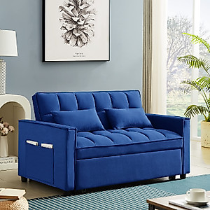 Modern Napping Futon Sofa Daybed Loveseat,2 Seaters Love Seat Convertible Sleeper Couch Bed for Home Apartment Office Small Space Living Room Furniture Sets