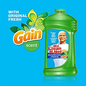 Mr. Clean Liquid All Purpose Multi-Surface Cleaner | with Gain Original - 45 Ounce Each Bottle (Pack of 2) (Total 90 fl oz)