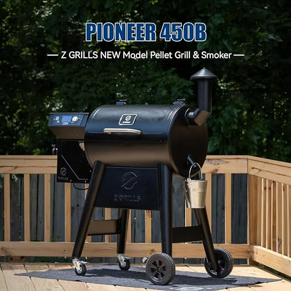 Z GRILLS 450B 2022 NEW Model Wood Pellet Grill & Smoker with a PID Controller, 459 sq in Cooking Area
