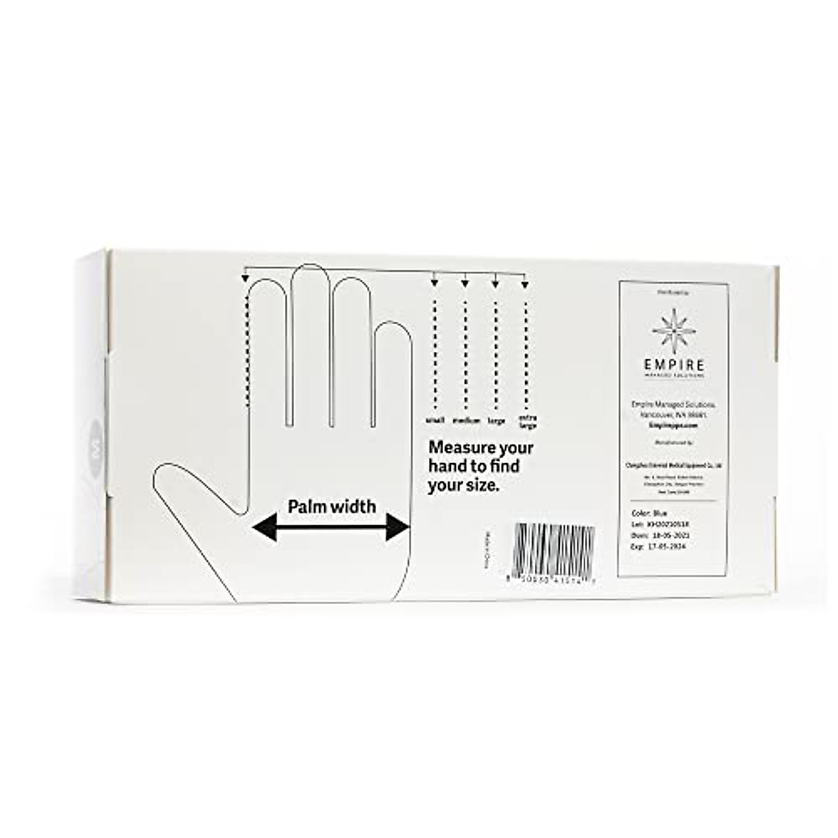 EMPIRE - Blue Nitrile Exam Gloves - Premium Grade - Non-Sterile - Powder Free - Single Use, Disposable - Latex Free - For Lab, Food Service, Home, & More - Medium - 1000 Count Case