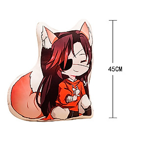 YLEAFUN 45cm Anime Pillow Xie Lian Hua Cheng Cosplay Printed Pillow Cute Cartoon Plush Stuffed Cushion Throw Pillow for Home Decoration