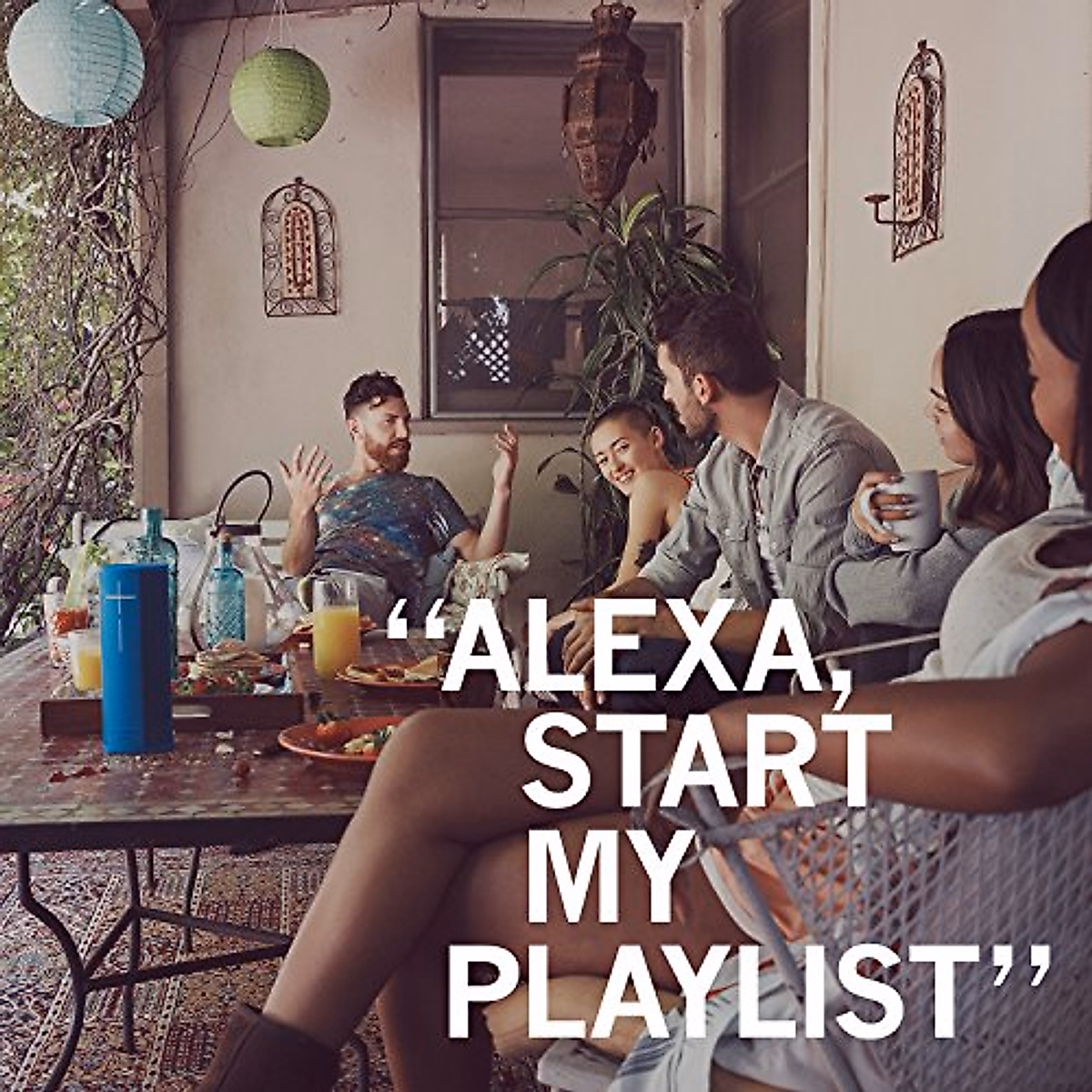 Ultimate Ears MEGABLAST Portable Waterproof Wi-Fi and Bluetooth Speaker with Hands-Free Amazon Alexa Voice Control - Blizzard