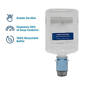 Pacific Blue Ultra Gentle Foam Hand Soap Refill (43716), Compatible Only With Pacific Blue Ultra Automated Touchless Dispenser, Dye and Fragrance Free, 40.5 FL OZ Per Refill, 3 Refills Per Case
