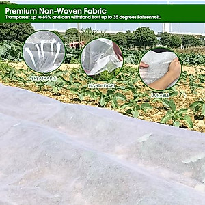 TOCCYARD Plant Covers Freeze Protection, 10 x 30Ft Frost Cloth Plant Freeze Protection, Thick Frost Blankets for Outdoor Plant Vegetables, Fabric Blankets Floating Row Cover for Winter Garden