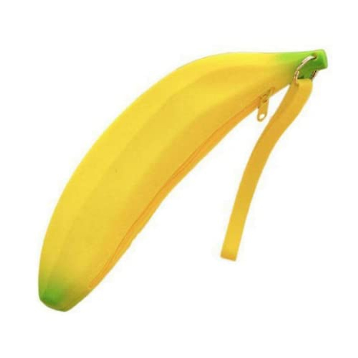 Cafurty Big Capacity Banana Shape Pen Bag Pencil Case Cute Silicone Bag Coin Bag Key Pouch - Yellow