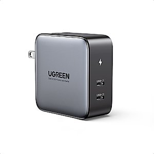 UGREEN 100W USB C Wall Charger, Nexode 2-Port GaN Foldable Fast Charger Block Compatible with MacBook Pro/Air, iPad Pro, iPhone 14 Pro, Dell XPS, Chromebook, Samsung Galaxy S23 Ultra, Pixel 7 Pro